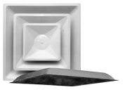 TWO CONE STEP DOWN DIFFUSER WITH R6 INSULATED BACK - Stat Aire, Inc.